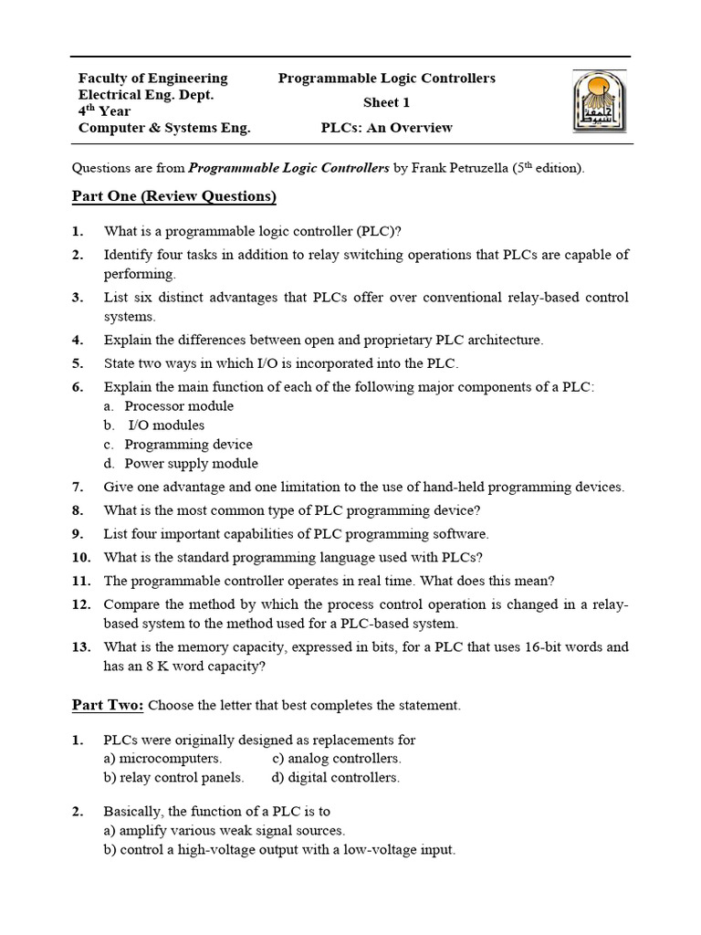 Sheet 1 | PDF | Programmable Logic Controller | Computer Engineering