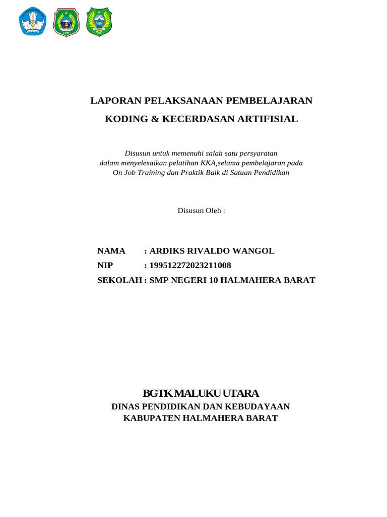 Laporan Praktik Baik - Koding Ka - Ojt - 3 | PDF
