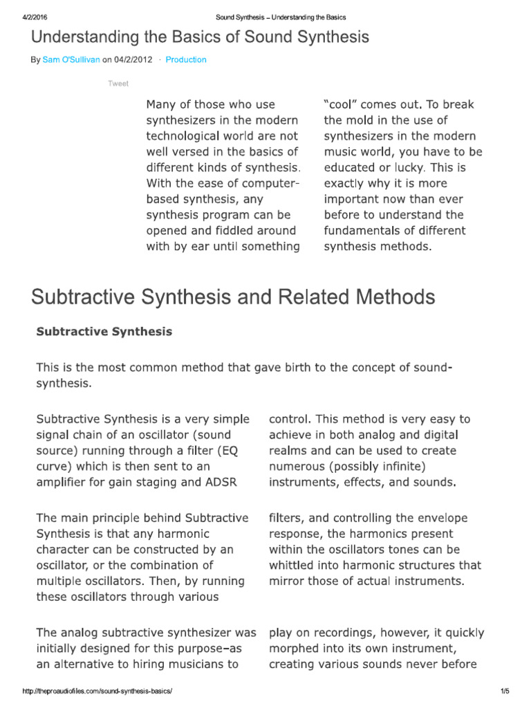 Synthesis Types Article | PDF