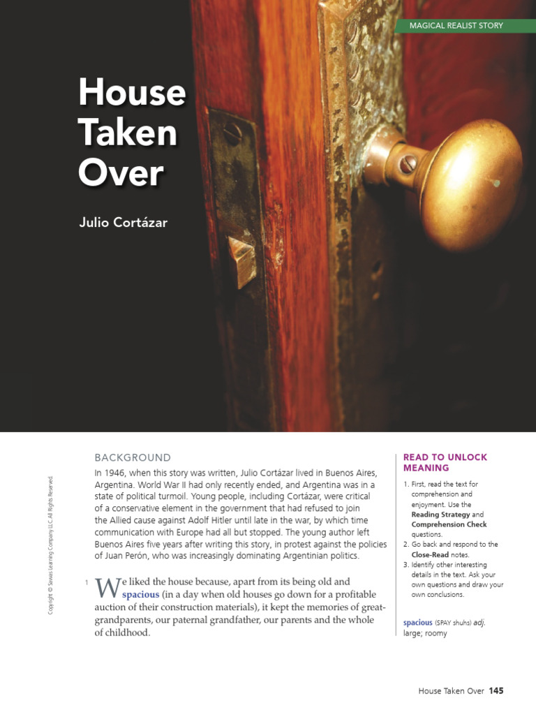 House Taken Over Short Story | PDF