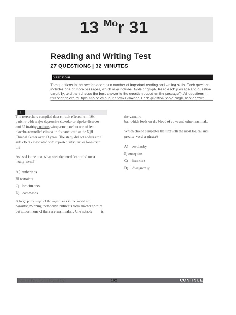 Set 12 Module 1 - Reading (15 Questions) | PDF | Dinosaurs