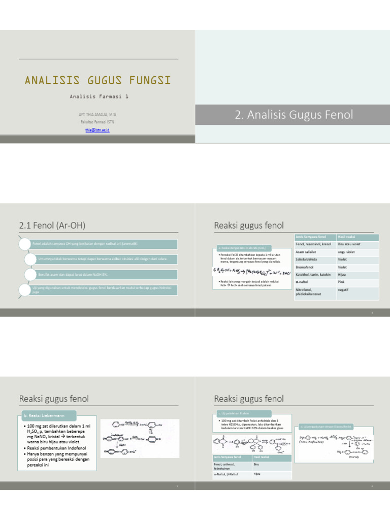 Analisis Gugus Fungsi dalam Senyawa Kimia | PDF