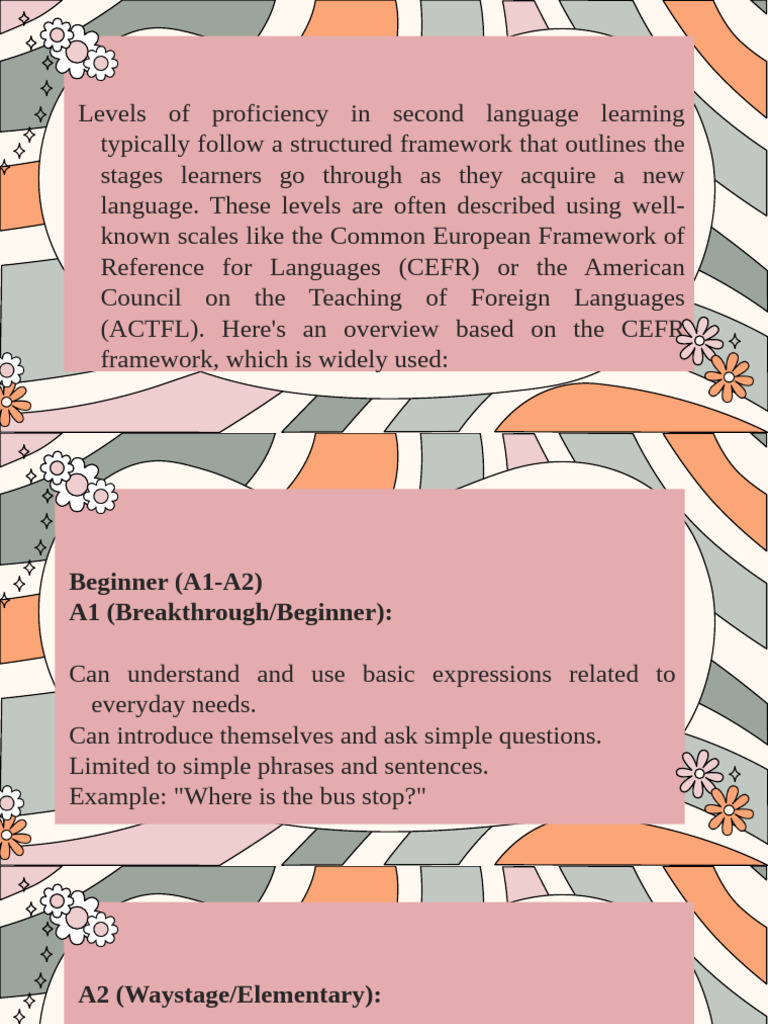 Language Proficiency Level | PDF | Learning | Applied Linguistics