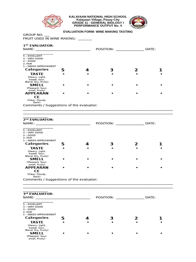 Wine Evaluation | PDF | Taste | Wine