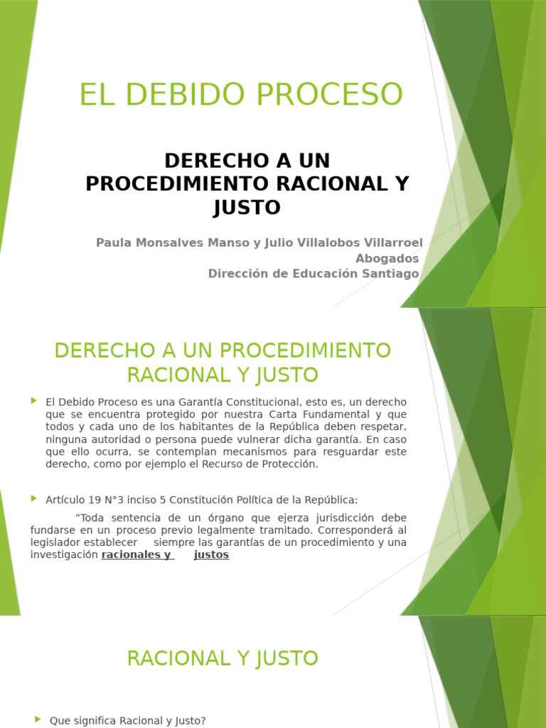 DEBIDO PROCESO Paula Monsalves Julio Villalobos. | PDF | Debido al ...