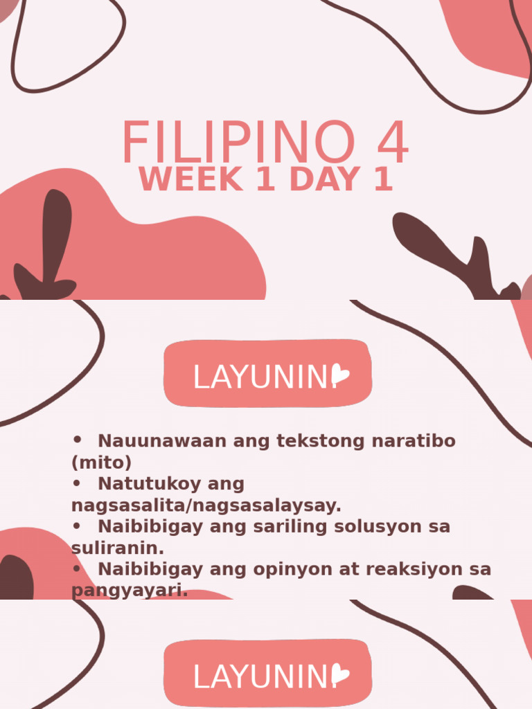 q3 Filipino 4 Week 1 Day 1 | PDF