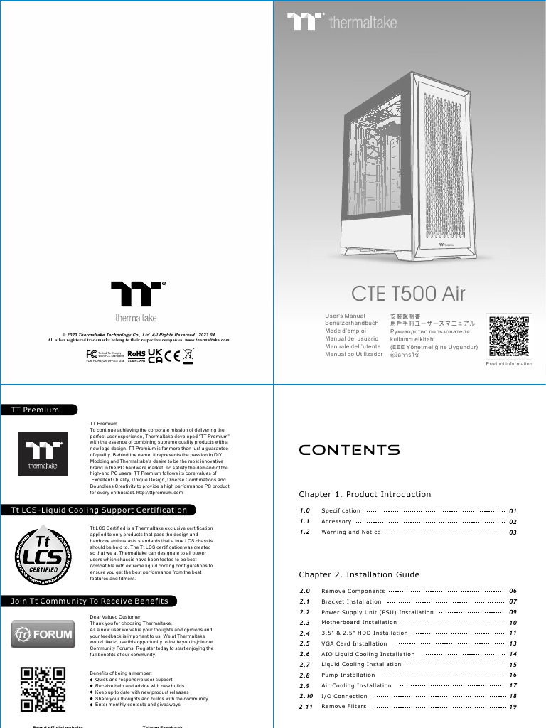 CTE T500 Air Manual | PDF | Computer Engineering | Computer Hardware