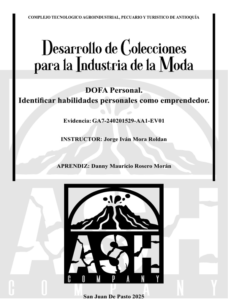 1 DOFA Personal. Identificar Habilidades Personales Como Emprendedor ...
