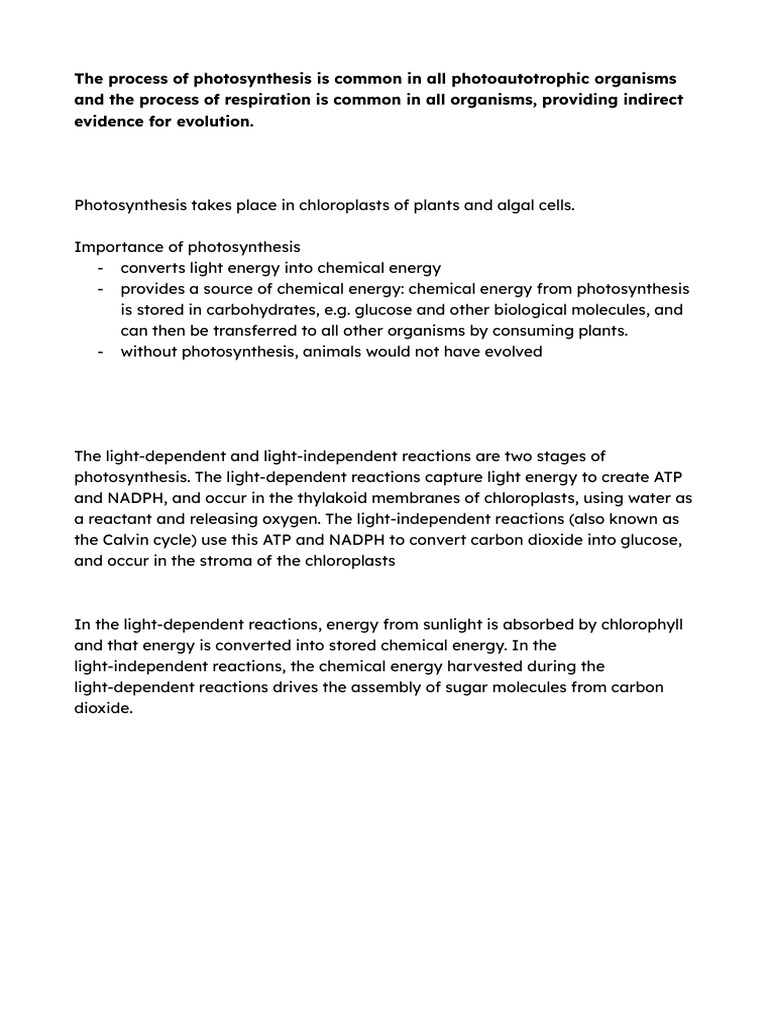 Photosynthesis - Light Dependent and Light Independent Reaction ...