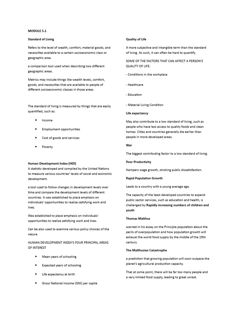 EcoDev MODULE 5.1 - 5.2 Reviewer Ver 1 | PDF | Economies | Agriculture