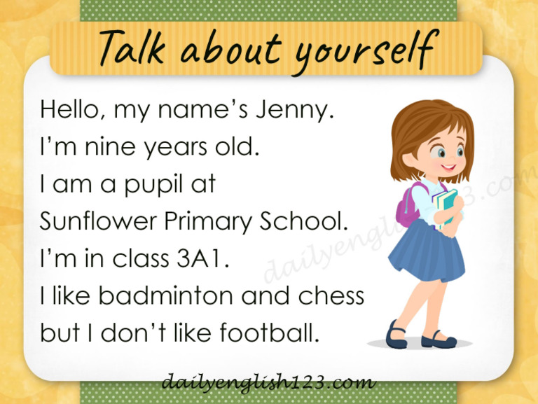 Talk About Yourself | PDF