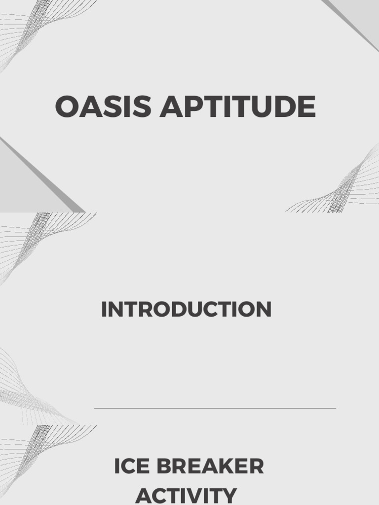 OASIS Aptitude Test Overview | PDF | Psychological Testing | Validity ...