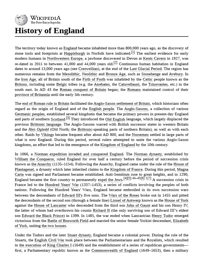 History of England: Key Events and Eras | PDF | House Of York | Danelaw