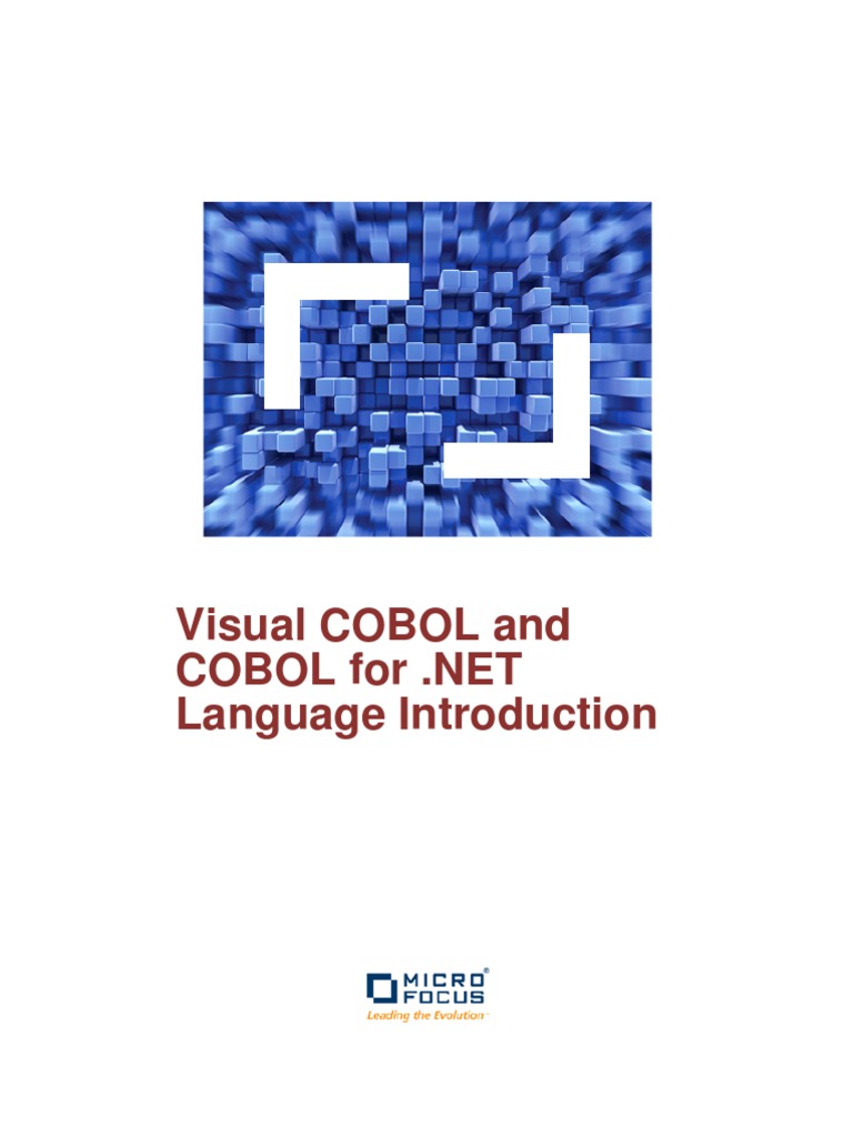 Visual COBOL and COBOL For .NET Language Introduction en | PDF ...