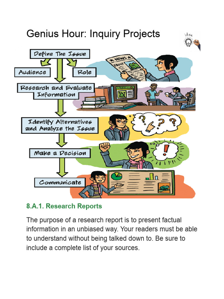 Genius Hour Project Expectations | PDF | Cognition | Science