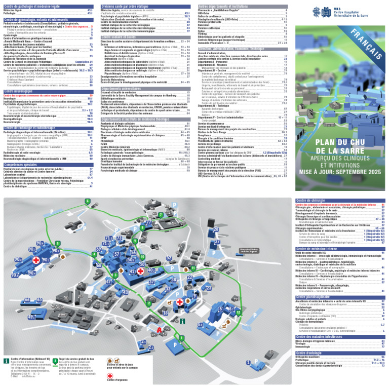 Plan des cliniques du CHU de la Sarre | PDF | Hôpital | Psychiatrie