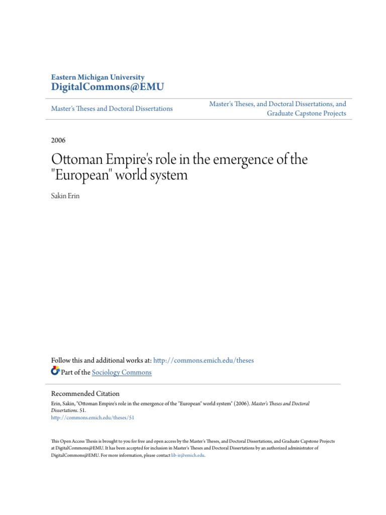 Ottoman Empires Role in The Emergence of The European World Sy 2 | PDF ...