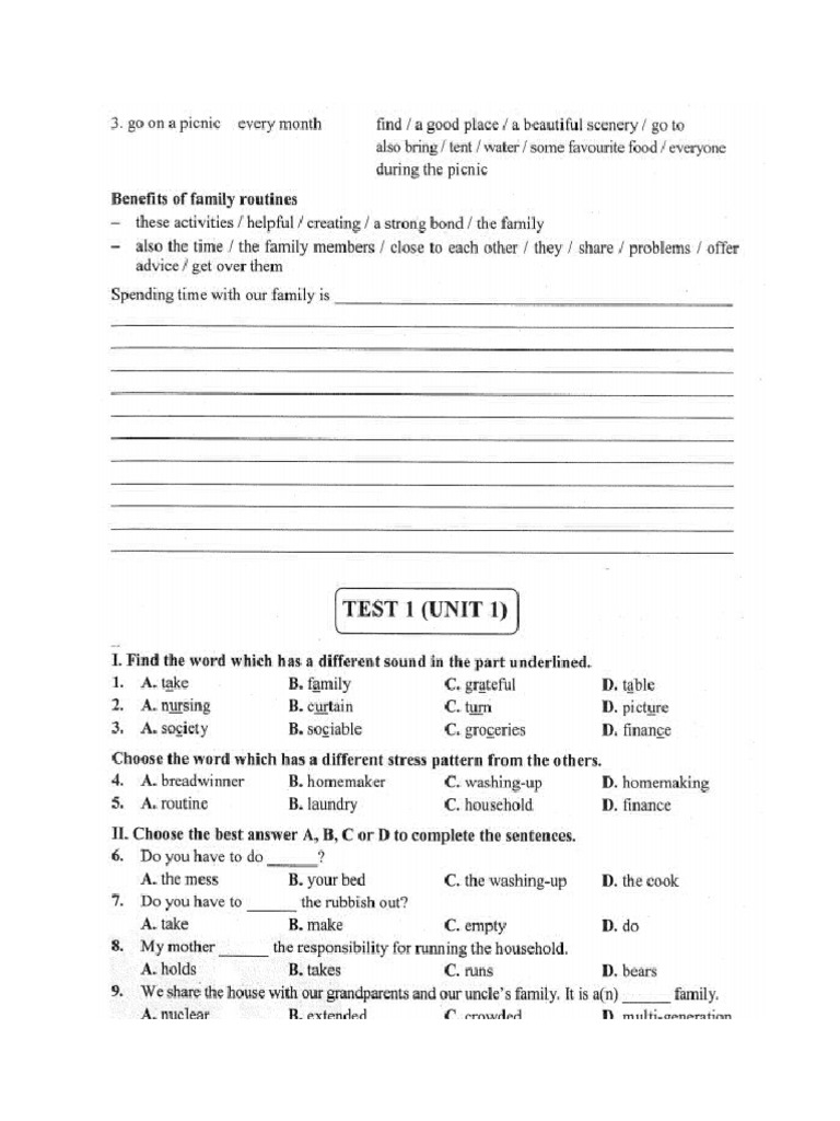 Test 1 Unit 1 | PDF