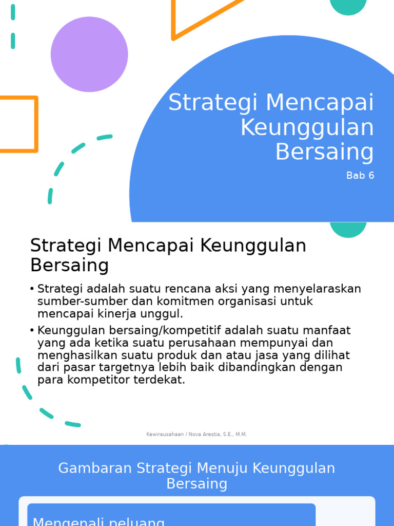 Bab 6 - Strategi Mencapai Keunggulan Bersaing | PDF
