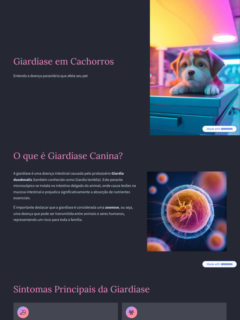 Giardiase Em Cachorros | PDF | Microbiologia | Medicina Clínica