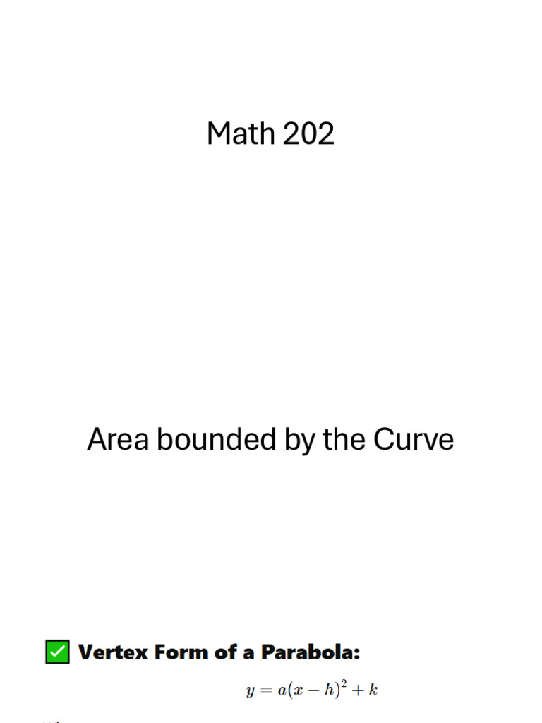 Area Under The Curve | PDF