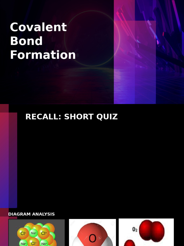 Covalent Bond Formation | PDF | Chemical Bond | Chemical Polarity