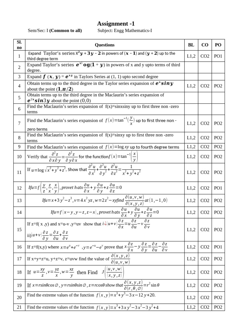 Assignment_M1 | PDF | Mathematics Of Computing | Computational Science