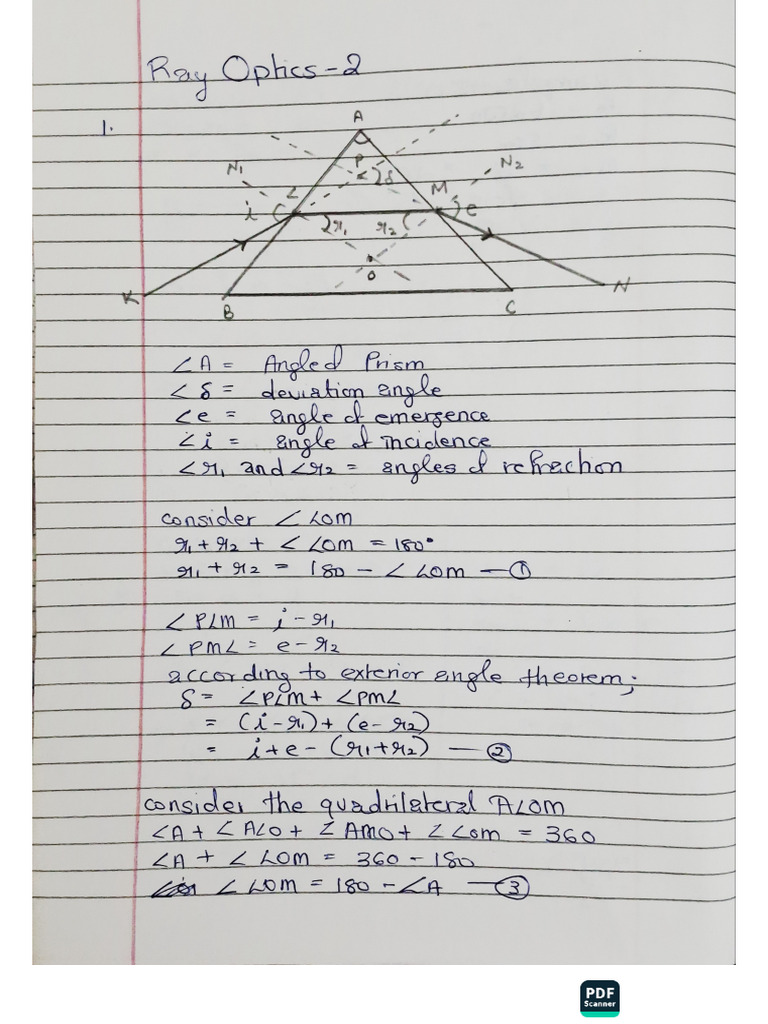 Ray Optics Test 2 | PDF