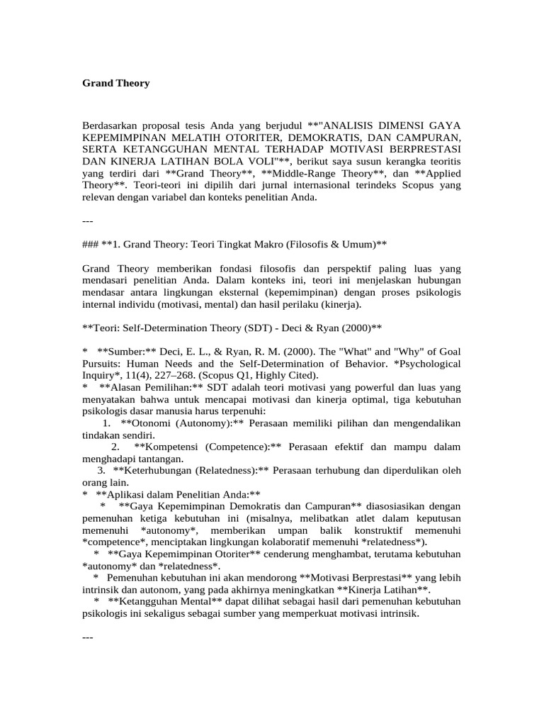 Grand Theory | PDF