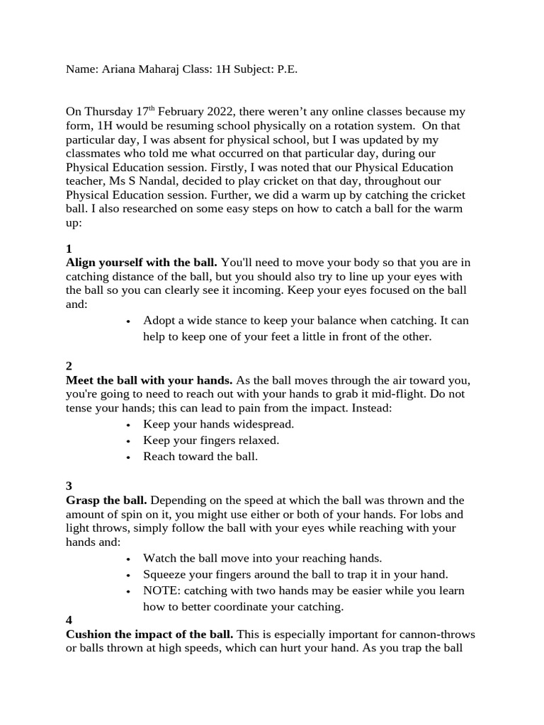 6 of 8 Weekly Reflection and Summary Sunday 3pm Ariana 1h Physical ...