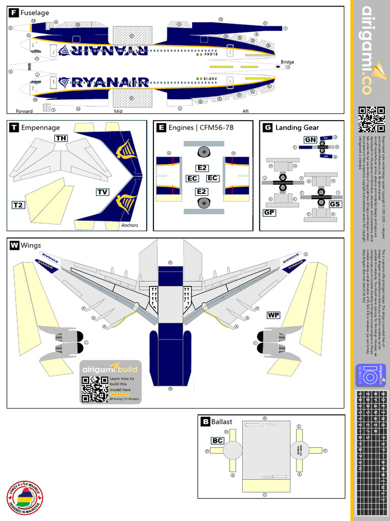 Airigami Boeing 737 Model Design | PDF | Aviation | Aircraft