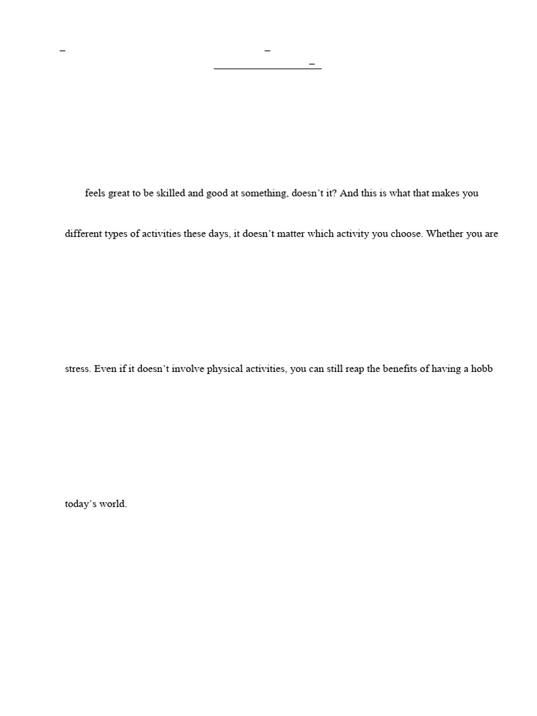 English Revision Worksheet for Class IX | PDF | Hobbies