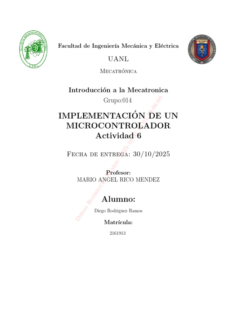 Act 6 Imp Micro Mec | PDF | Arduino | Electrónica