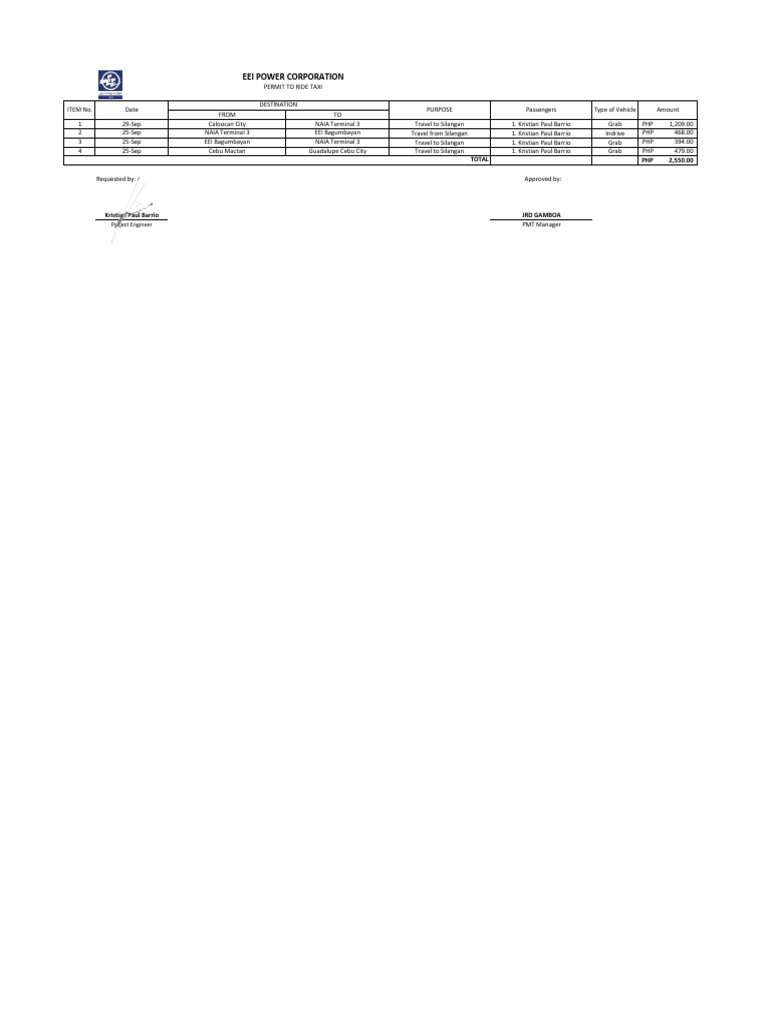 Permit To Ride Taxi 1 | PDF