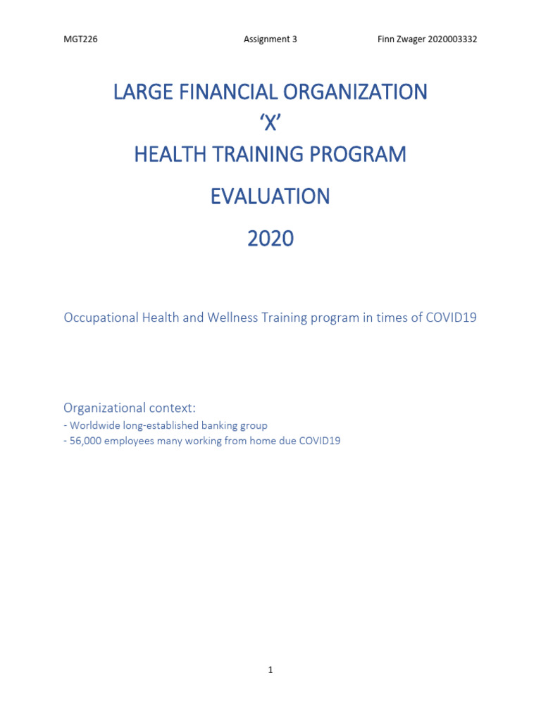 COVID-19 Health Training Program Evaluation | PDF | Occupational Safety ...