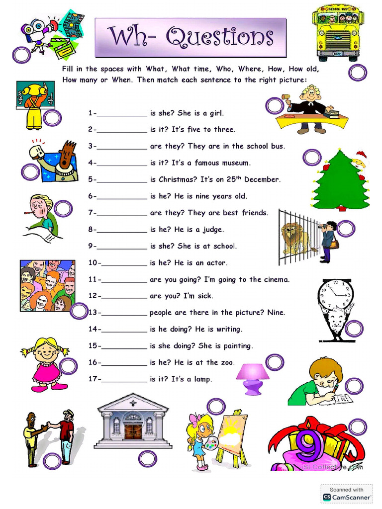 Wh-Questions - Practice 1 | PDF