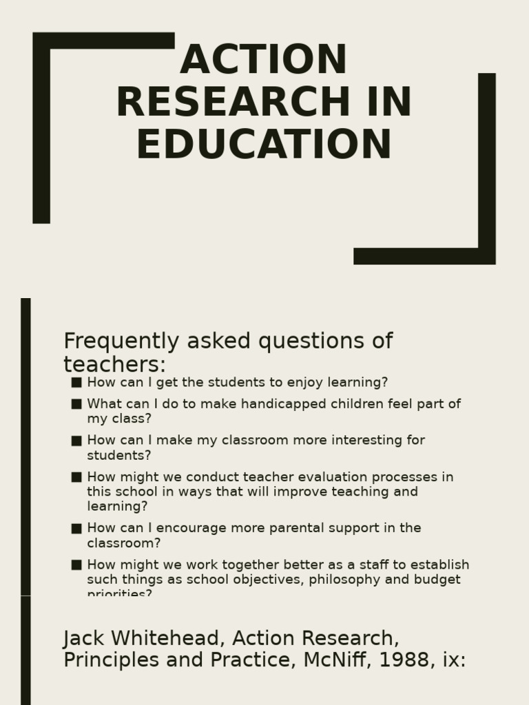 Action Research for Educators' Improvement | PDF