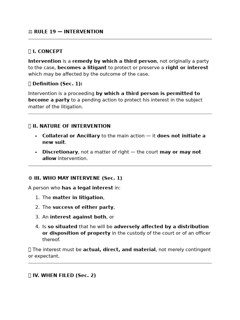 RULE 19 | PDF | Intervention (Law) | Lawsuit