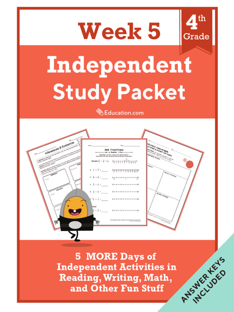 Independent Study Packet 4th Grade Week 5 | PDF