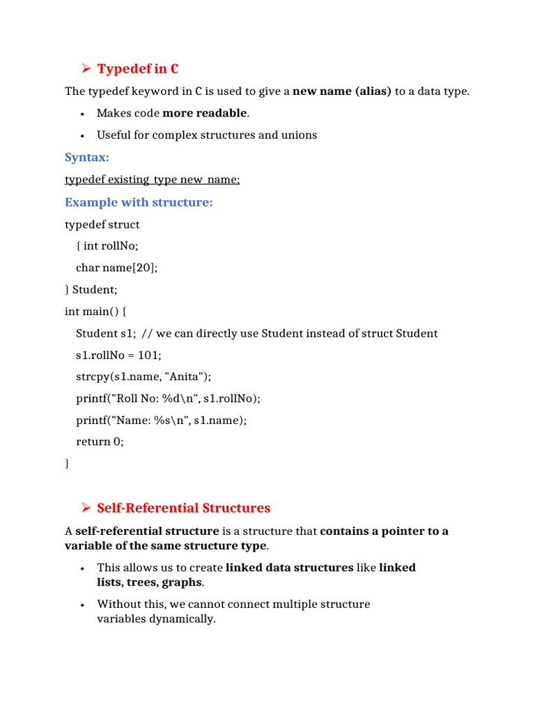 Typedef in C: Syntax | PDF | Matrix (Mathematics) | Pointer (Computer Programming)
