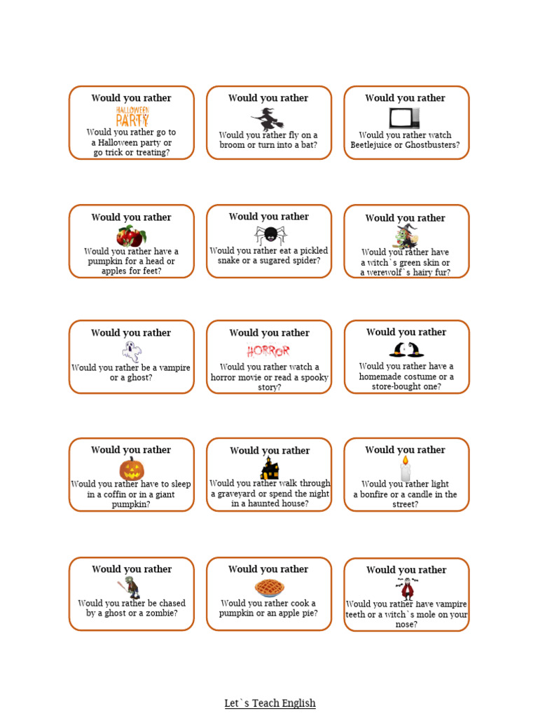HALLOWEEN Would You Rather | PDF