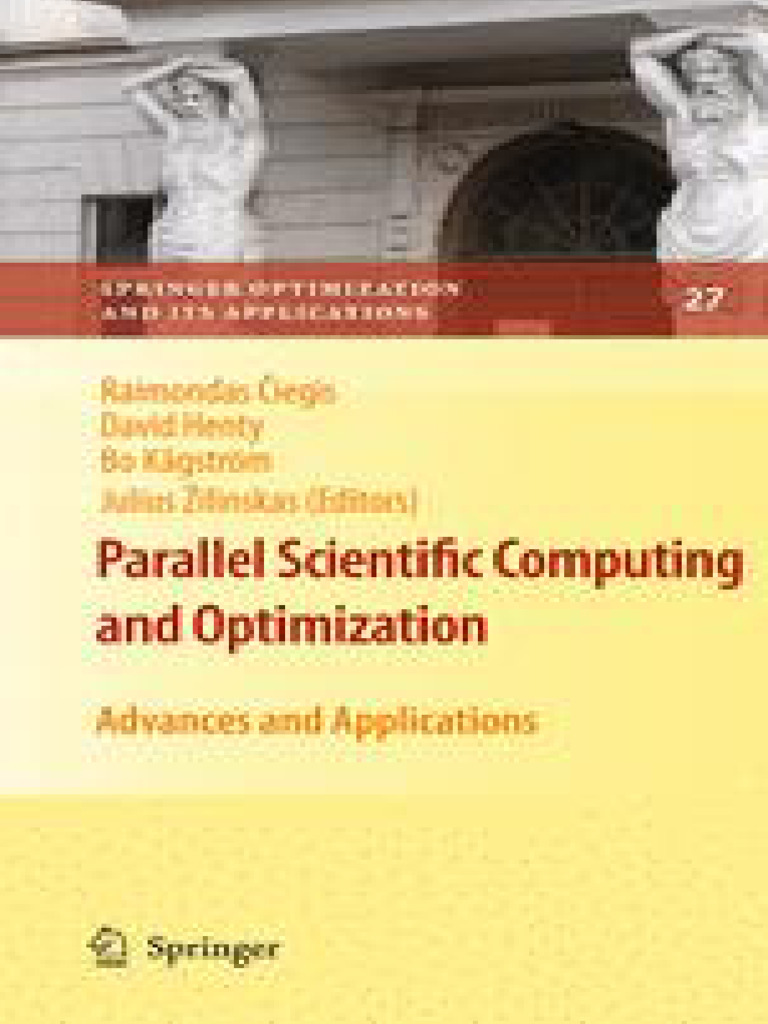 Parallel Scientific Computing And Optimization Advances And Applications 1st Edition Raimondas ...