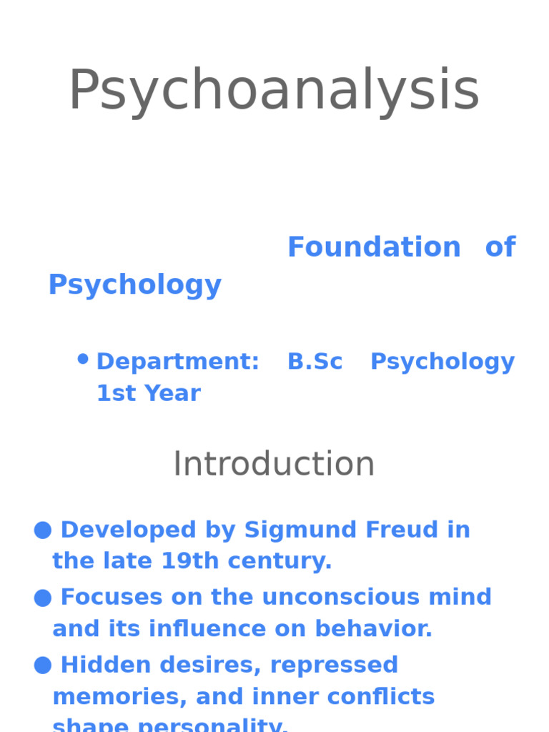 Psychoanalysis Abhai Tirkey | PDF | Psychoanalysis | Psychotherapy