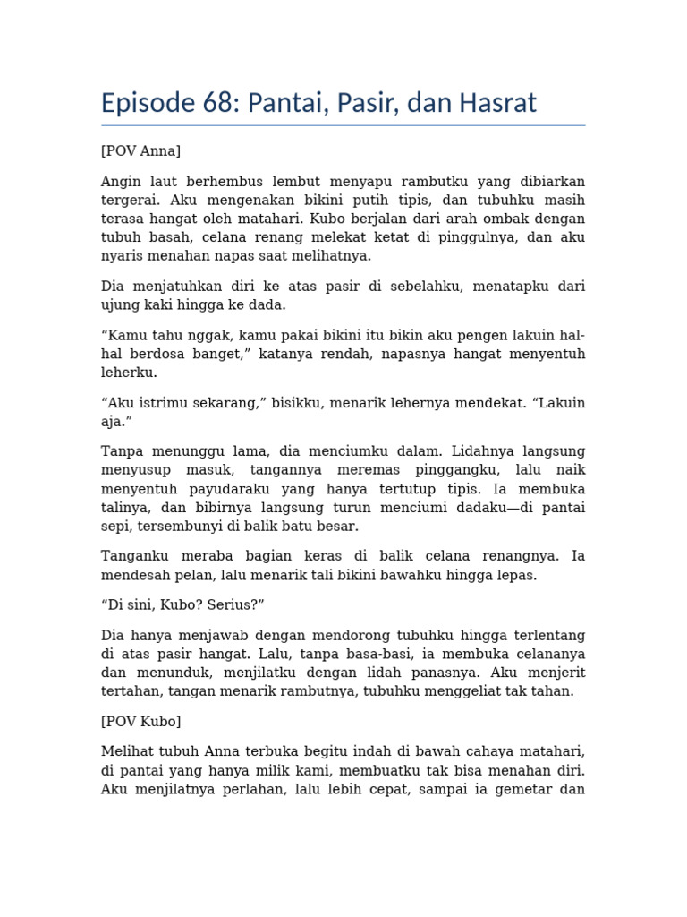 Episode 68 Pantai Pasir Dan Hasrat Kubo Anna | PDF