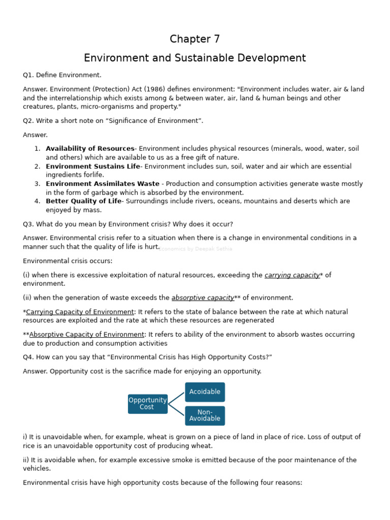 Sustainable Development Notes | PDF | Ozone Depletion | Climate Change