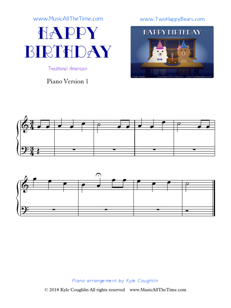 Happy Birthday For Piano Beginner | PDF