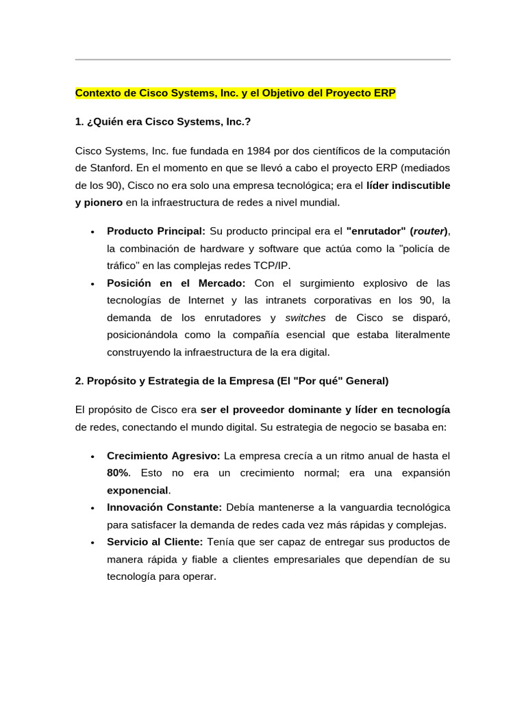 Puntos Mas Importantes Cisco | PDF | Planificación de recursos ...