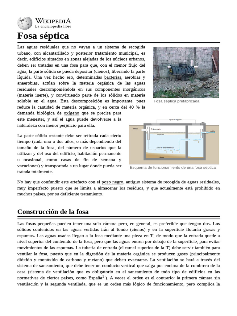 Fosa_séptica | PDF | Tanque séptico | Ingeniería Ambiental