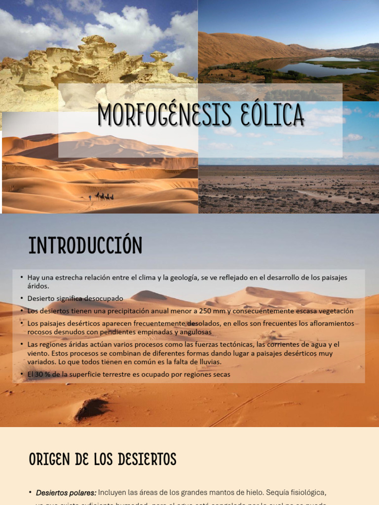 Morfogénesis Eólica en Desiertos | PDF | Desierto | Clima