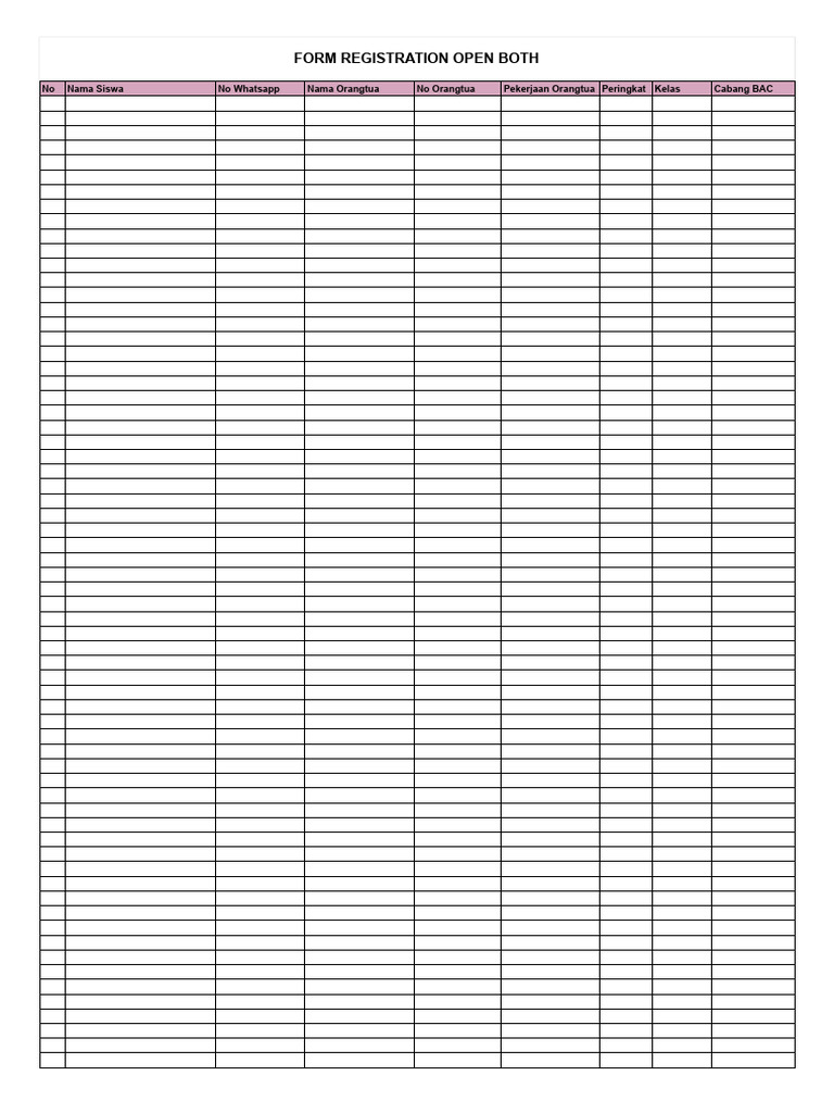 Form Absen Open Booth - Sheet1 | PDF